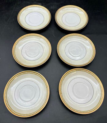 Haviland Limoges Schleiger 278 Saucers(6) Yellow Edge | eBay