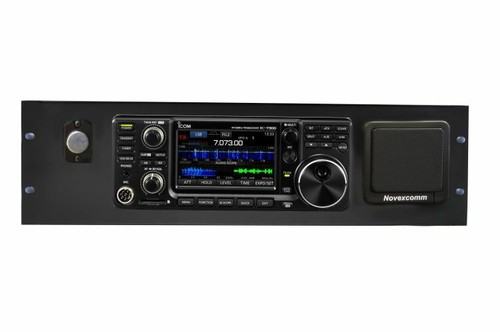 3U RACK PANEL for ICOM IC-7300 with Options - SPEAKER, 30A PS, MIC CLIP ...