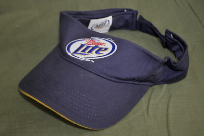 Miller Lite Blue Golf Visor Cap Hat Adjustable | eBay