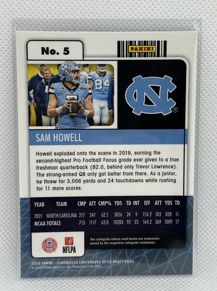 Sam Howell 2022 RC Chronicles Draft Picks Contenders Optic Ticket ...