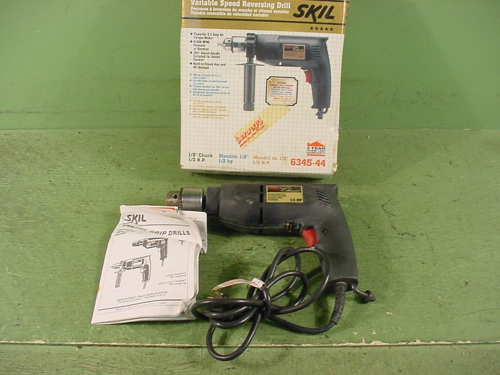 SKIL Classic 1/2" Corded Electric Drill Variable Speed Model 6345 for ...