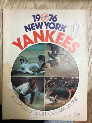 1976 New York Yankees Scorebook & Official Magazine vs Twins | eBay