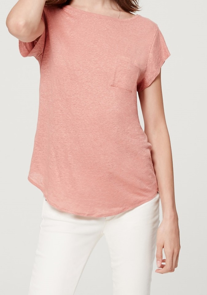 Ann Taylor LOFT Linen Pocket Tee Size Small, Medium, X-Large NWT ...