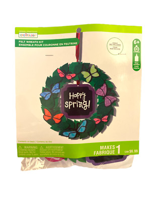 Creatology Happy Spring Felt Wreath Kit - DIY Craft Activity for Spring ...