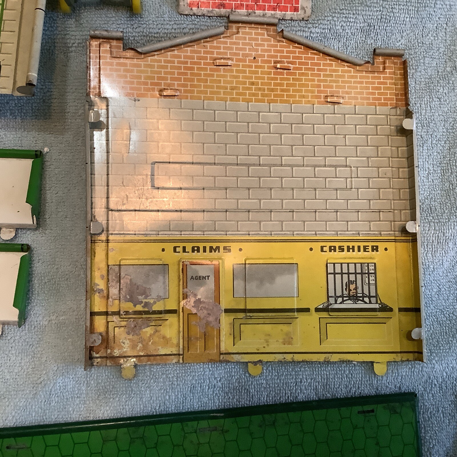 Marx Freight Terminal Tin Litho Train Station Toy Building Vintage ...
