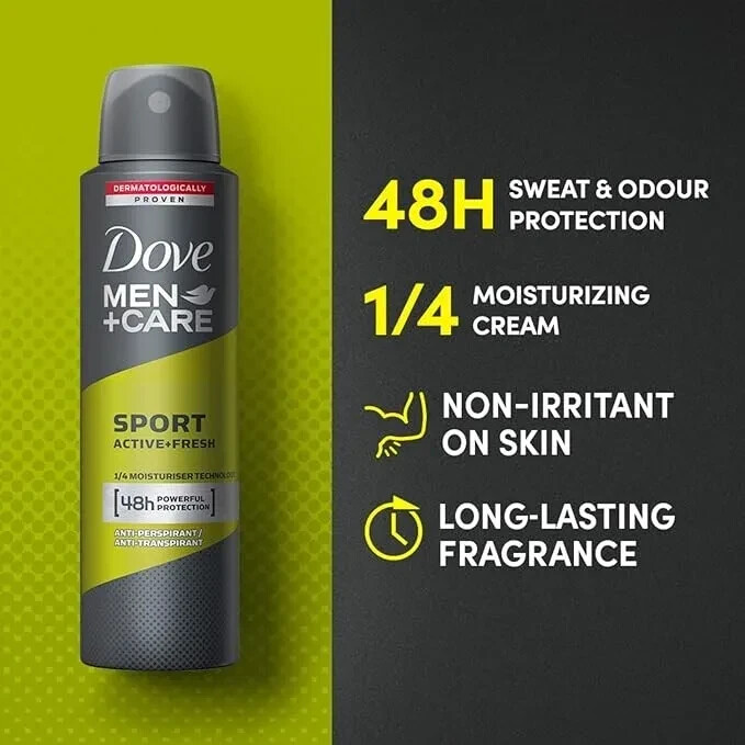 Dove Men + Care Sport Active + Fresh Deodorant Spray 250 Ml 1 PACK | eBay