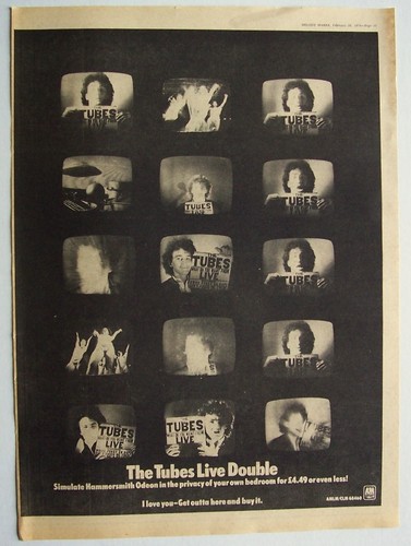THE TUBES 1978 Poster Ad WHAT DO YOU WANT FROM LIVE | eBay