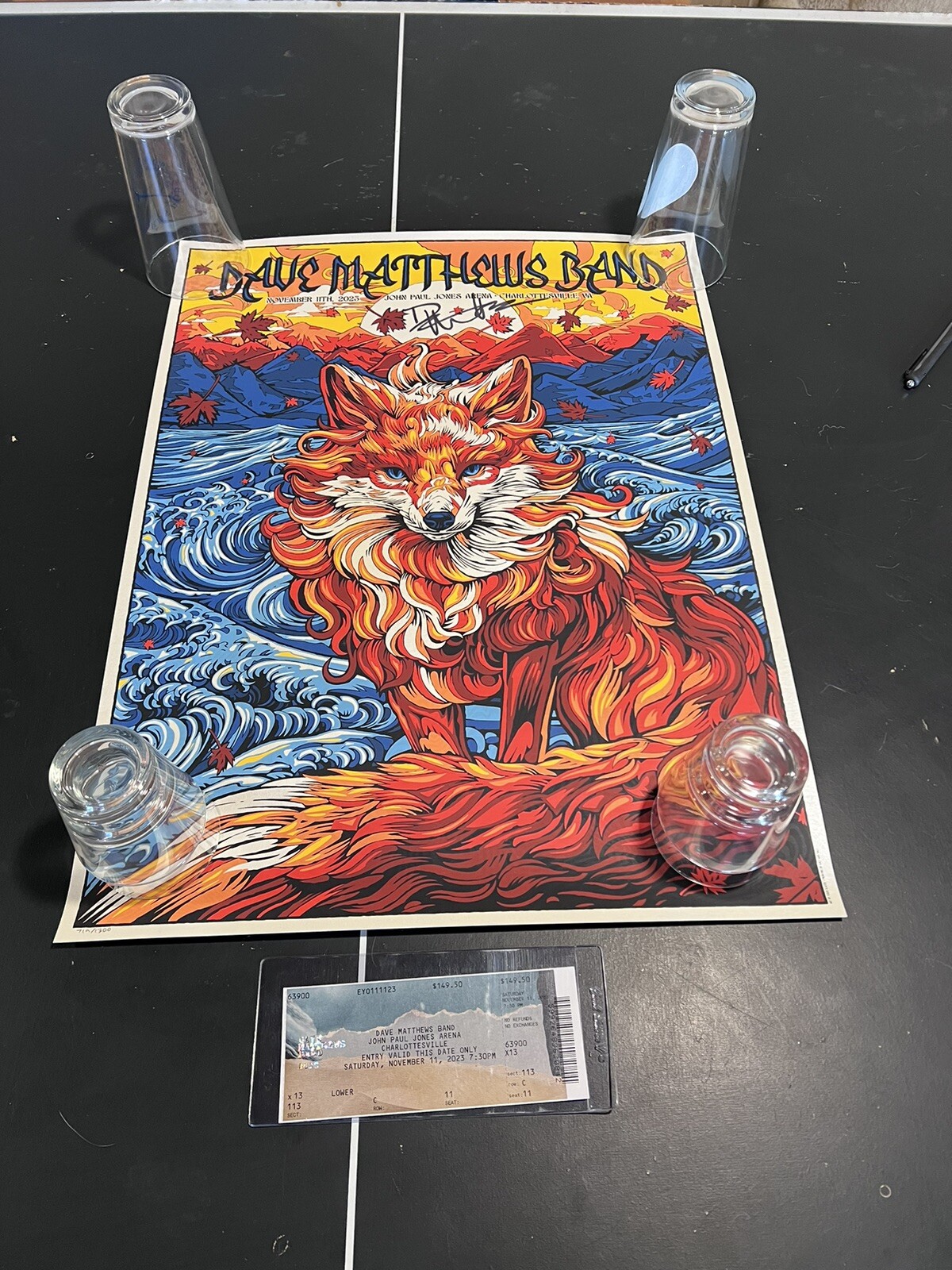 Dave Matthews Band Charlottesville VA 11/11/2023 DAVE MATTHEWS SIGNED ...