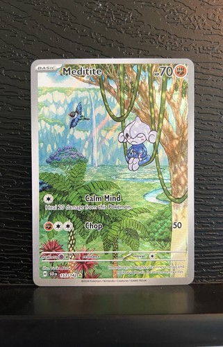 Meditite 153/142 Pokémon Sv07: Stellar Crown Holo Illustration Rare ...
