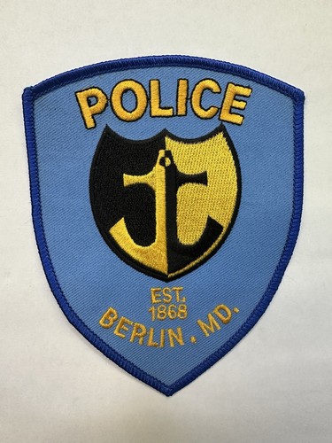 Obsolete Rare Berlin, Maryland Police Single Unsewn Patch | eBay