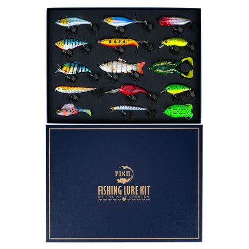 Fishing Lures Kit for Diving Bass/Trout/Pike with Lifelike Action ...