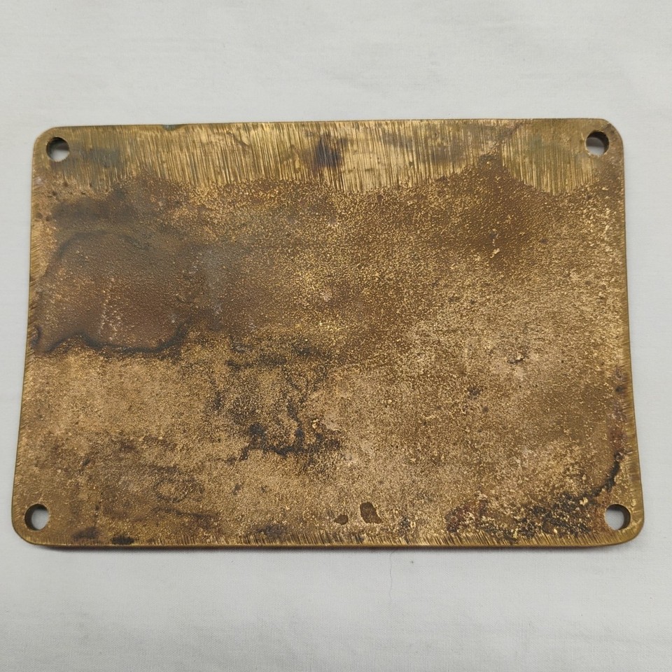 C & G Cooper Co Steam Engine Compressor Cylinder Name Plate Brass 3.5 ...