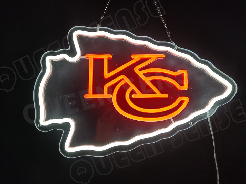Kansas City Chiefs LED Neon Sign With Dimmer USB Powered Adjustable ...