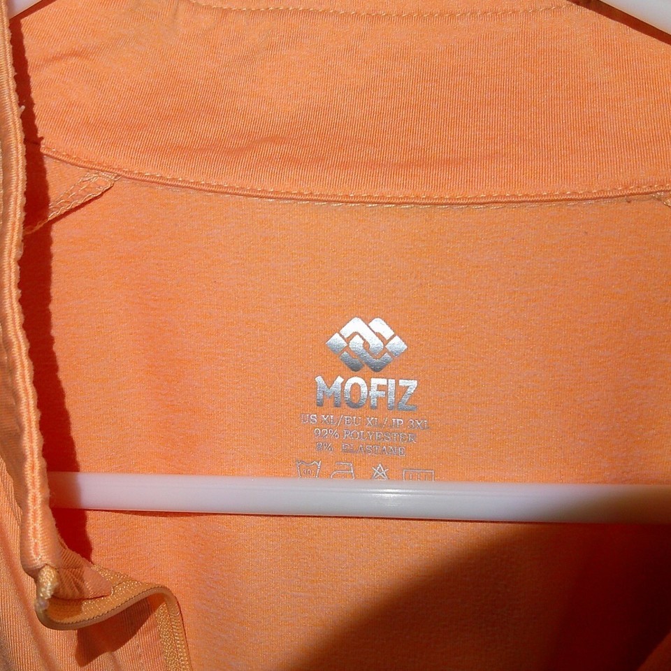MOFIZ Pullover Golf Athletic Lightweight 1/4 Zip Peach Orange XL | eBay