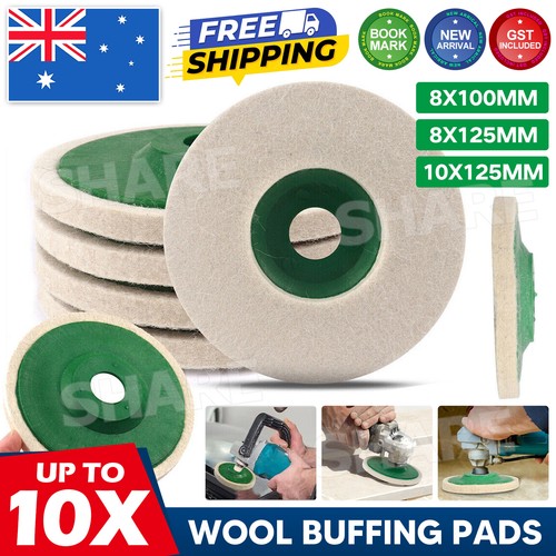 125MM Round Wool Buffing Pad Polishing Wheel Felt Buffer Disc for Angle ...