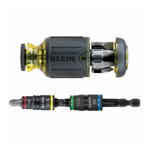 Klein Tools 32308HD 12-in-1 Impact Rated Stubby Driver Set with Flip ...