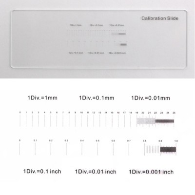 Microscope Calibration Slide Stage Micrometer 0.01 Millimeter 0.001 ...