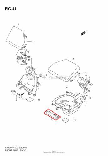 NEW OEM SUZUKI AN400K7 BURGMAN RIGHT HAND FRONT PANEL BOX LOCK BLACK | eBay