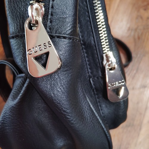 GUESS Rylan faux-leather medium front pocket women's black backpack | eBay