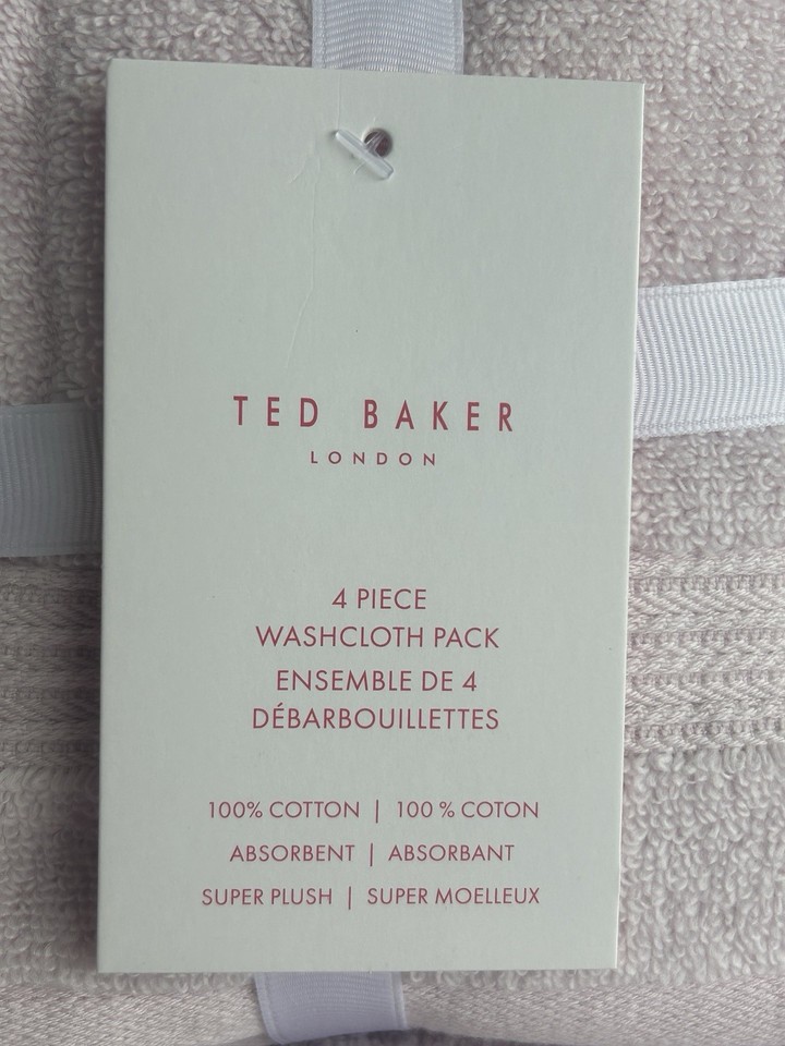 Ted Baker Bath Towel Set of 8 (2 Bath ,2 Hand, 2 Wash) Soft Luxury Pink ...