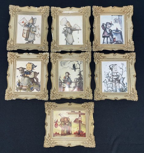 Vintage 60s Ornate Plastic Framed Hummel Prints 7x6 Germany Lot Of 7 ...