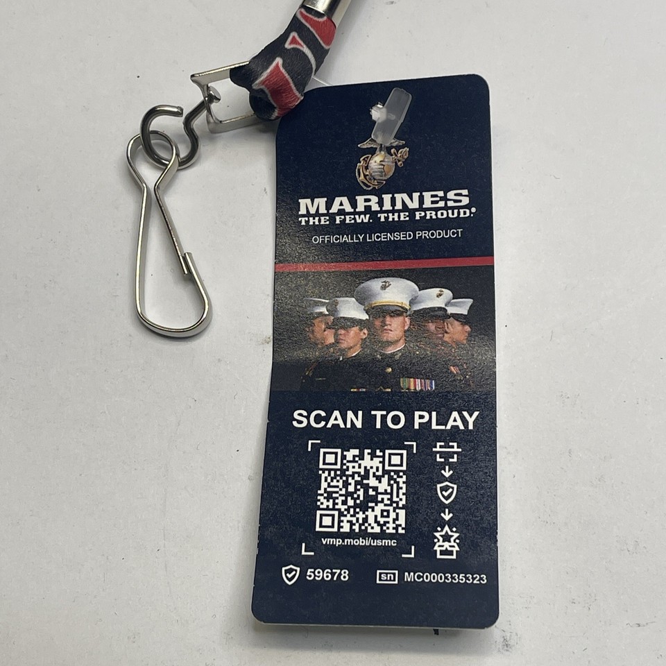 Hillman America USMC Marines Black Lanyard Carry Keys & ID Swiveling ...