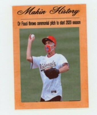Dr. Anthony Fauci Opening Day First Pitch Makin History METAL Baseball ...