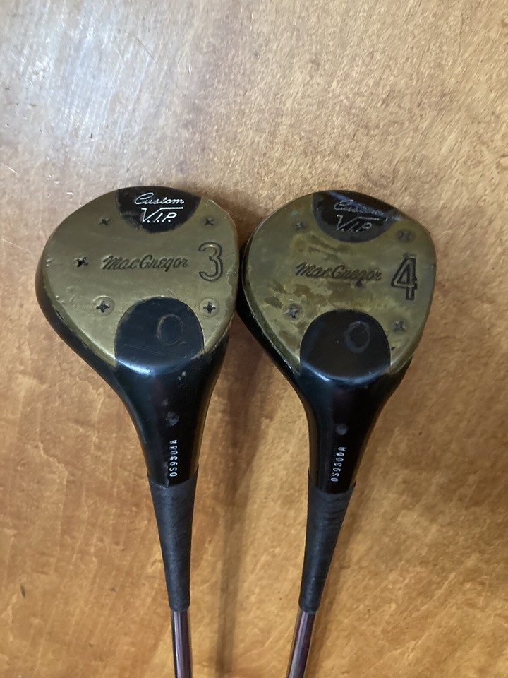 Original MacGregor VIP CUSTOM Persimmon DRIVER 2 3 4 Wood Set Tourney ...