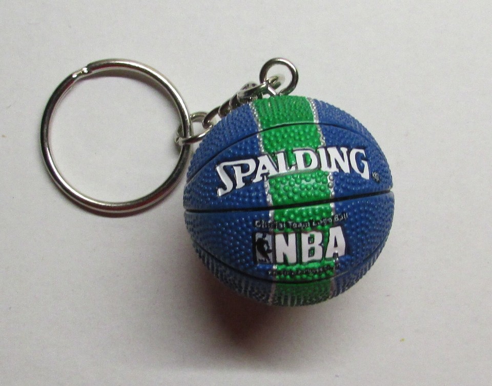NBA Basketball Memphis GRIZZLIES Spalding Ball KEY CHAIN Ring Keychain ...