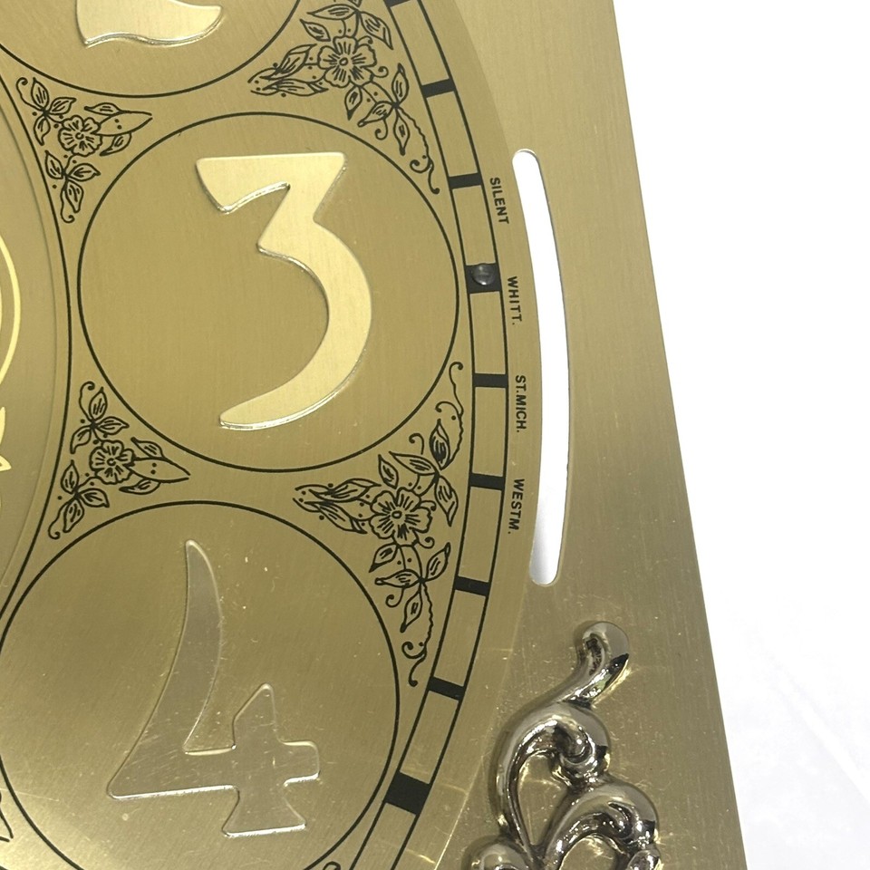 Hermle Grandfather Clock Dial w/ Moon Dial 1161-053 Triple Chime Clock ...