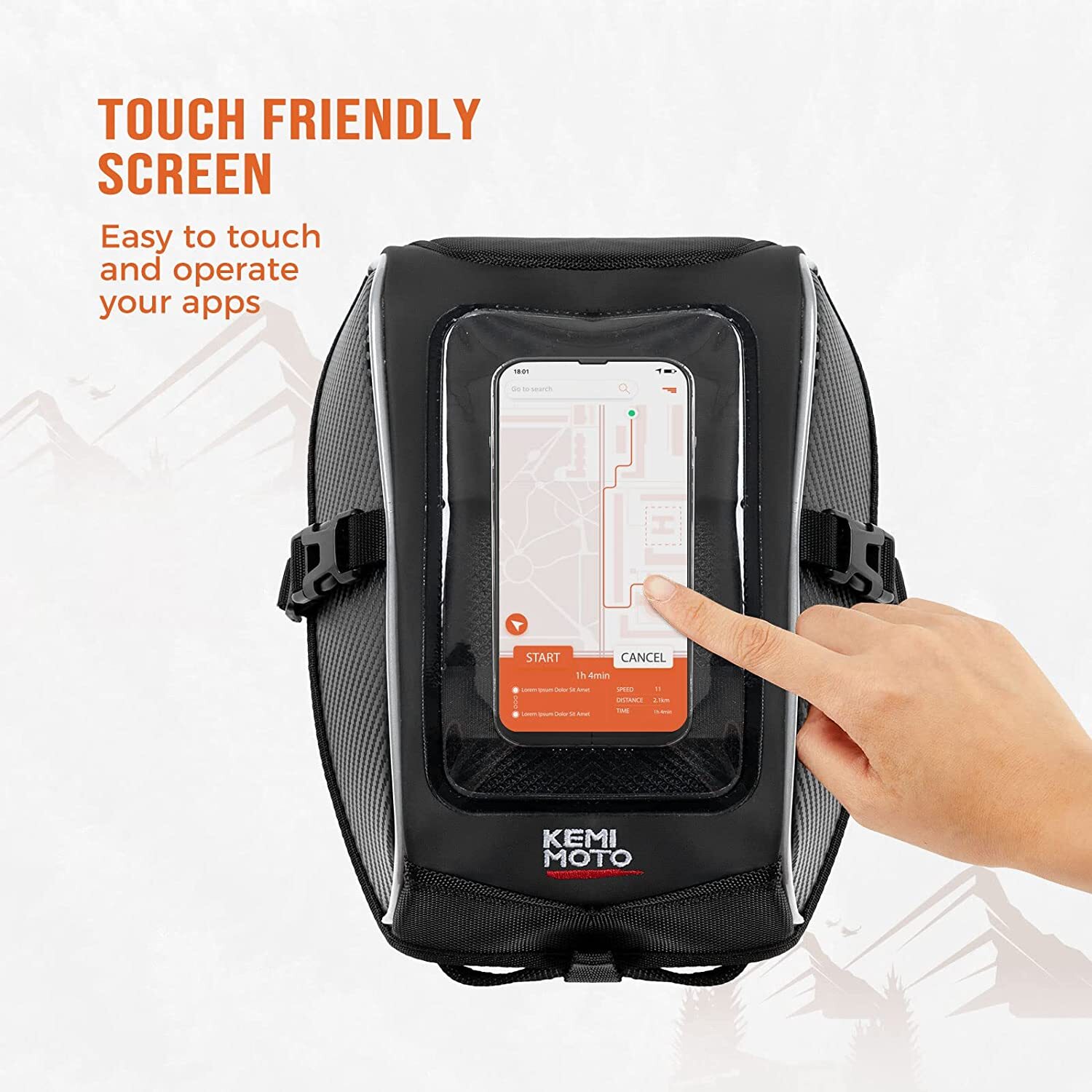 KEMIMOTO Holder Tank Bag for Can Am Ryker 600 900 Rally 2019-2025 ...