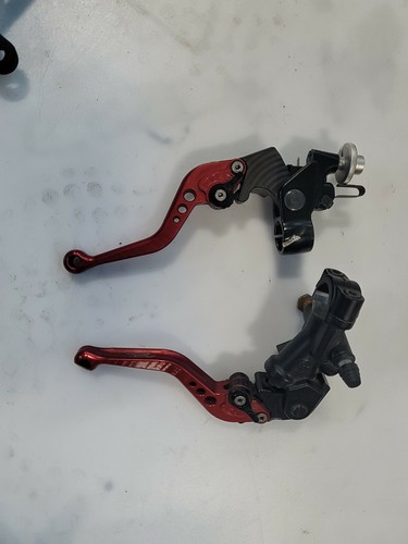 09-14 Yamaha YZF R1 YZFR1 PAZZO RED RACING LEVERS BREMBO BRAKE MASTER ...