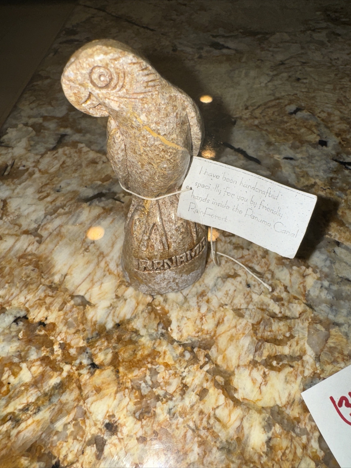 Handcrafted Carved Stone Parrot From Panama Canal RainForest | eBay
