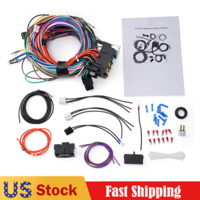 12 Circuit Wiring Harness Wire Kit For 1955 - 1959 Chevrolet Chevy ...