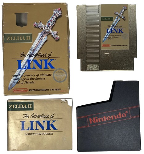 Zelda II: The Adventure of Link 2 Gold NES Nintendo CIB Complete Manual ...