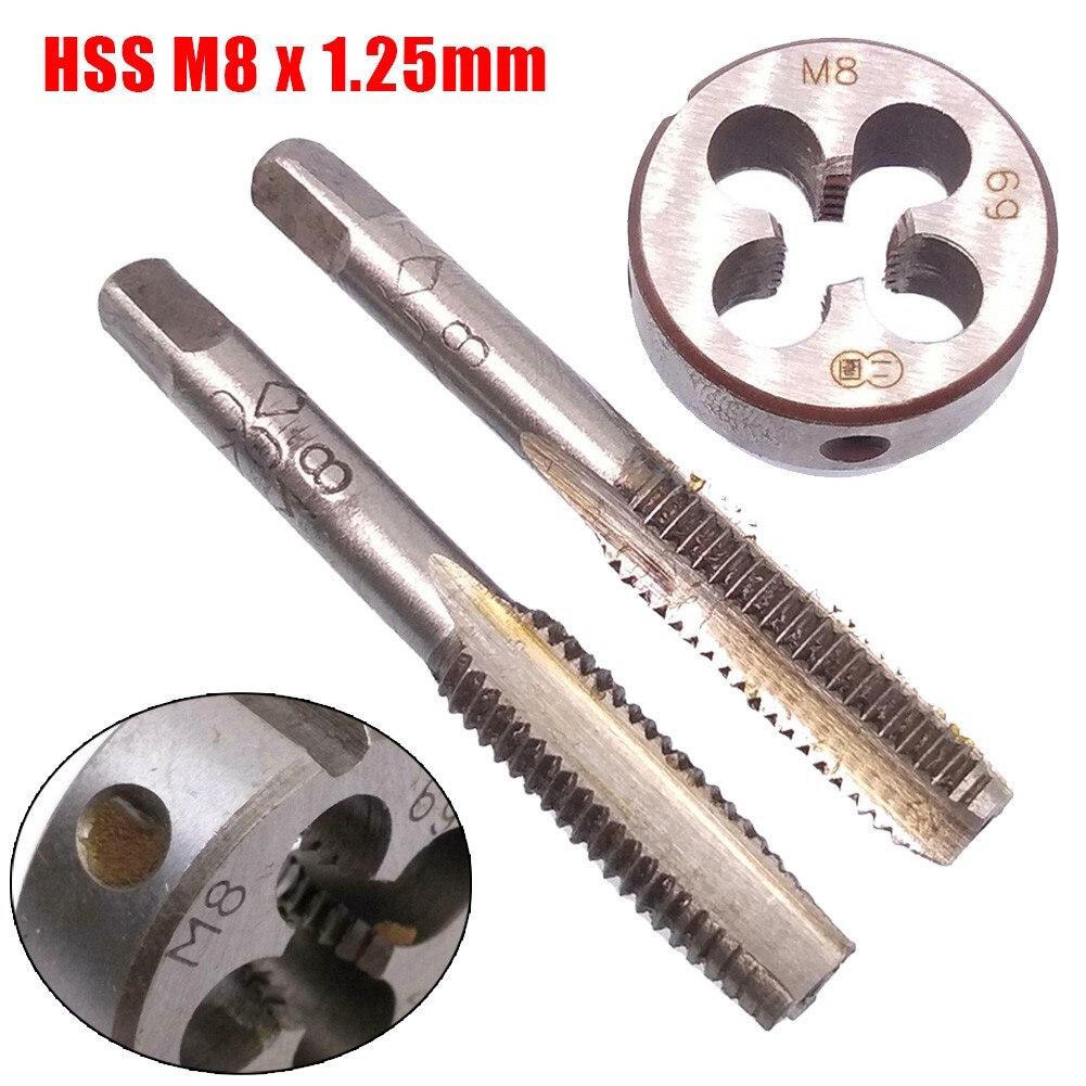 Hand Tap M8 X 1.25mm Die HSS Metric Plug Right Hand Tap Taper 58mm CNC ...