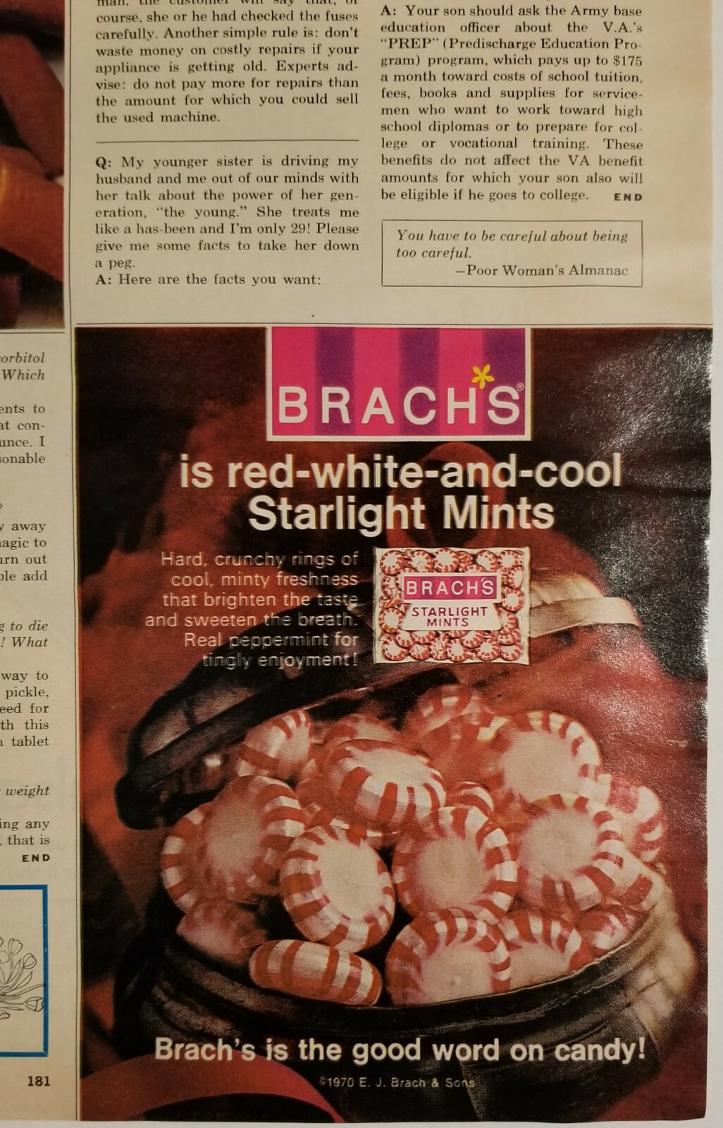 Vintage BRACH'S Starlight Mints & Royals 1971 Large Magazine Ad ...