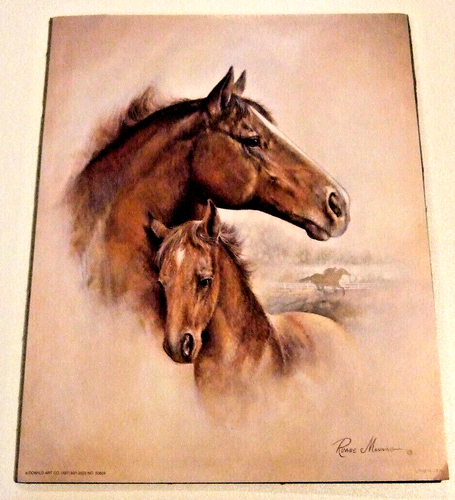 Ruane Manning THOROUGHBRED MARE & FOAL HORSE LITHO PRINT 8 X 10 ...