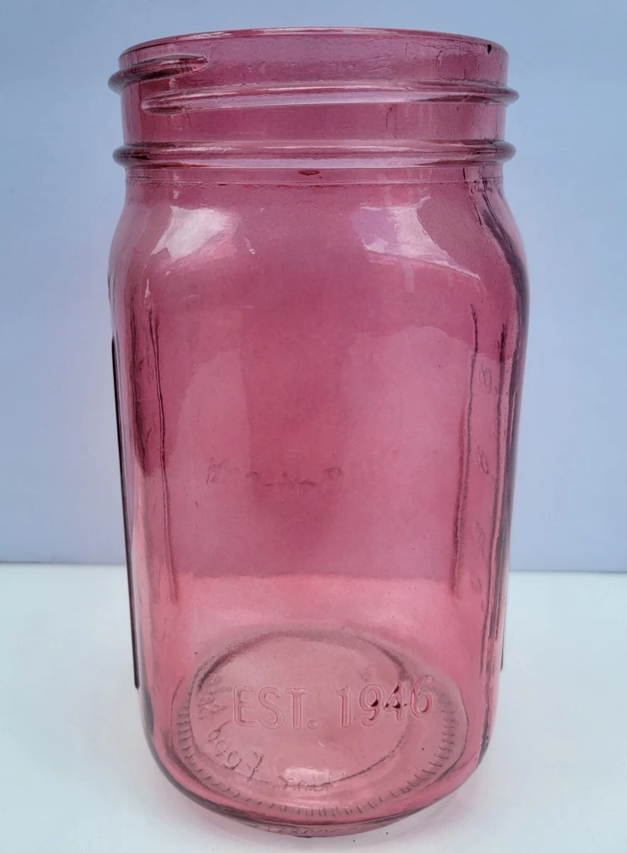 Pink Glass Jar