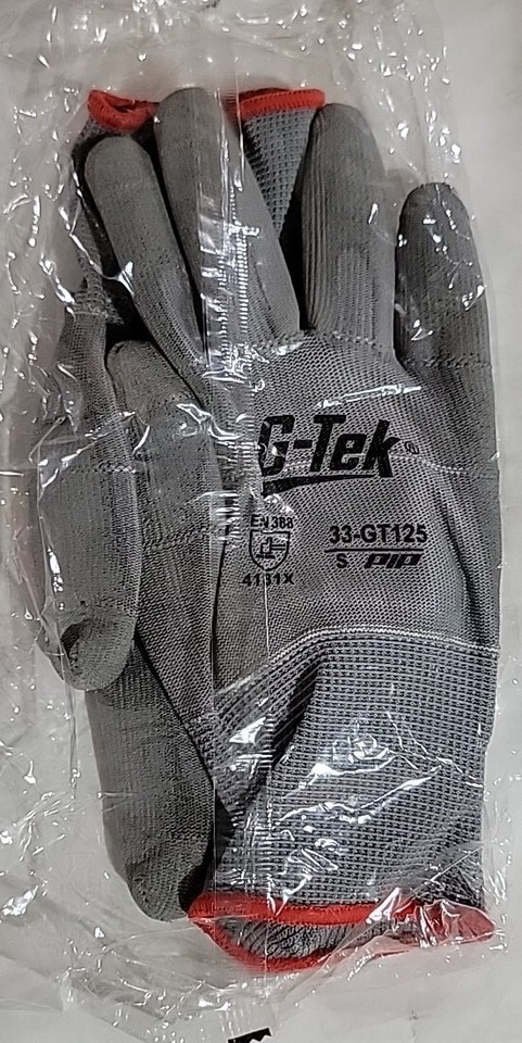 G-TEK 33-GT 125/S Gray Nylon/Poly Touch Screen Work Gloves. Size-S ...