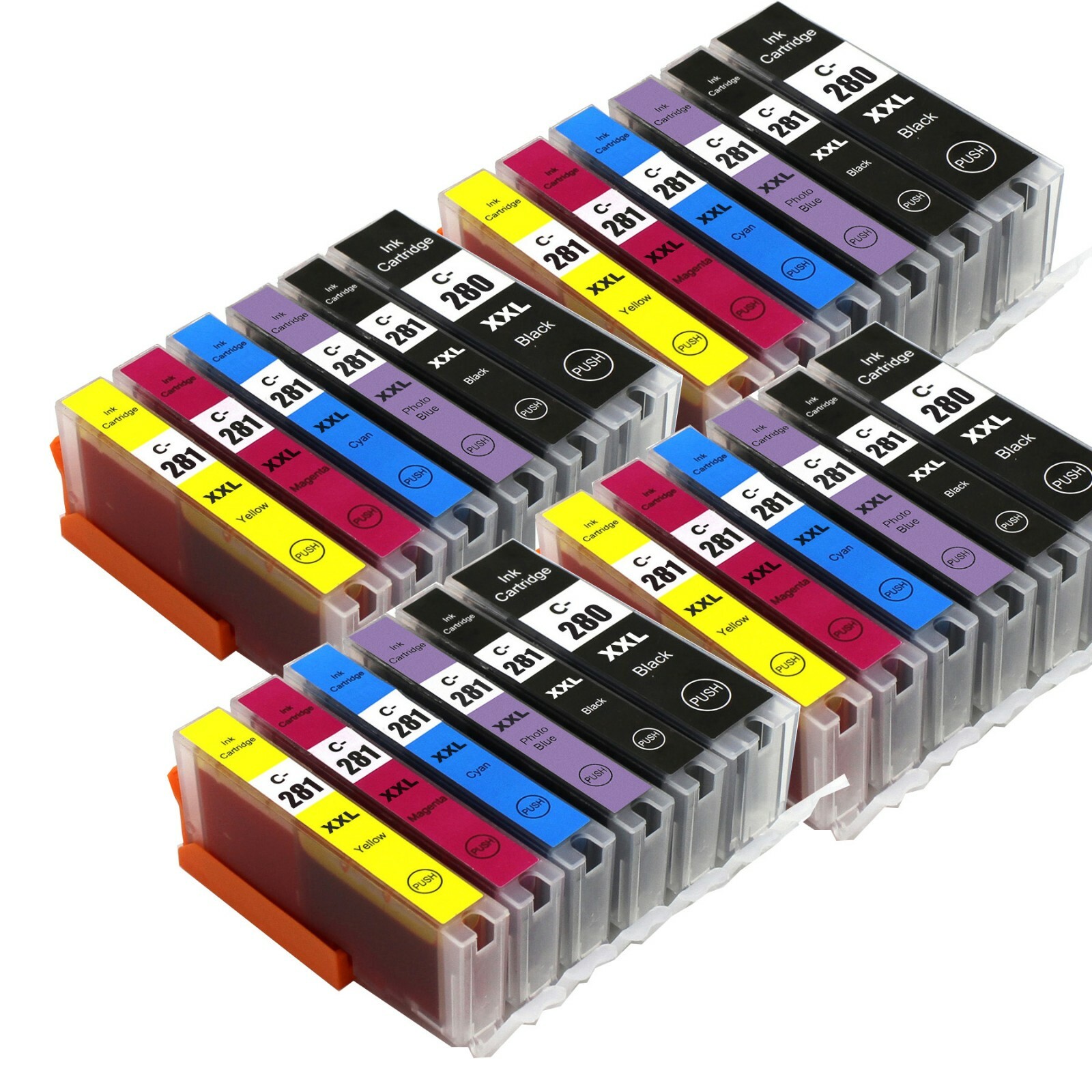 24P XXL Printer Ink for PGI-280 CLI-281 Canon TS8120 TS9120 TS8220 ...