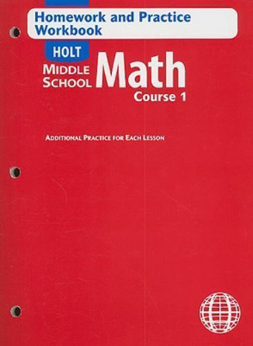 Holt Mathematics, Course 1 Course 1 : Homework and Practice by Rinehart ...