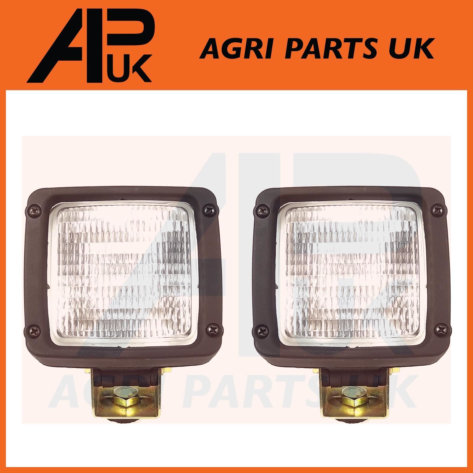 2 Mini Digger Work Lights Square Lamp for Komatsu Kubota Hitachi Cat ...