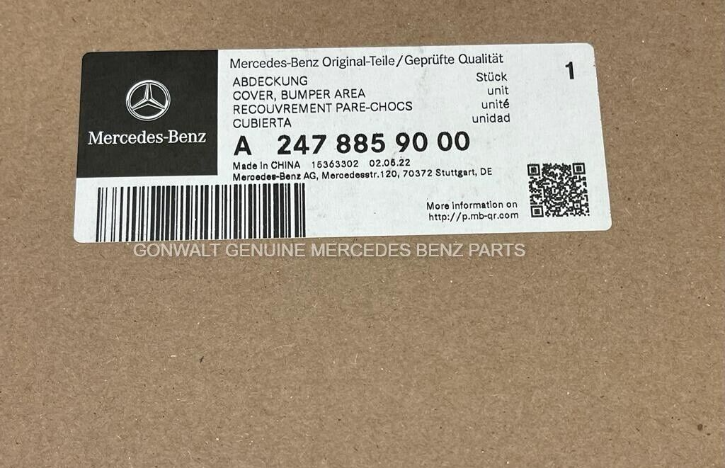 Mercedes Benz GLB250 2020-2023 Rear Bumper Lower Chrome Valance OE ...