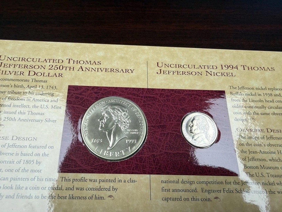 1993 Thomas Jefferson Coinage and Currency Set | eBay