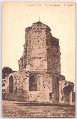 Vintage Nimes La Tour Magne French Ruins Sepia Postcard ND Phot. | eBay