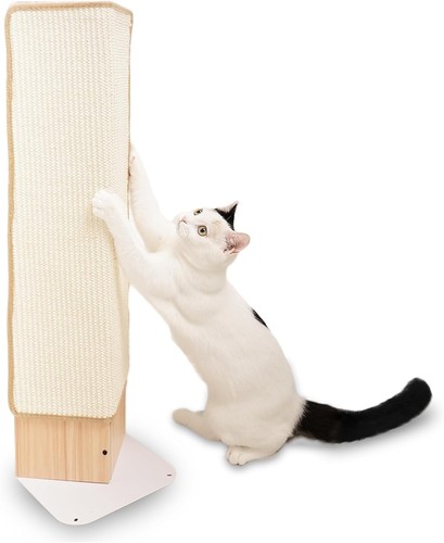 Meeyoview Cat Scratcher, Corner Scratching Post, Large size, Wood Color ...
