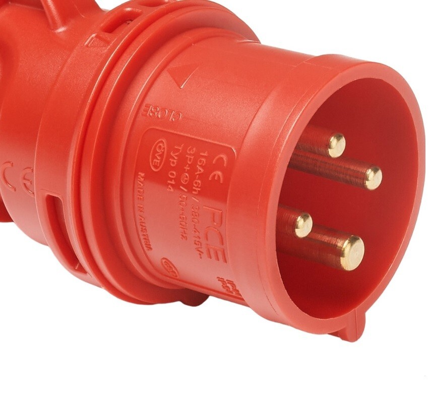 PCE 014-6 CEE-plug [16A 4p 6h IP44] SHARK (3P+PE) 380-415V 50+60Hz | eBay