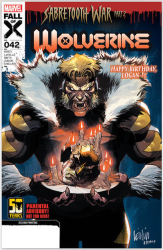 WOLVERINE 42 NM 2ND PRINT VARIANT SABERTOOTH WAR MARVEL | eBay