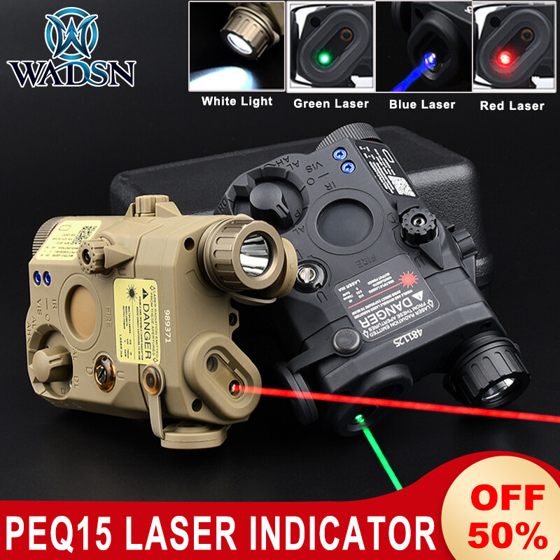 Airsoft PEQ15 Laser Box Airsoft PEQ-15 Laser & Light Box – Red/Green ...